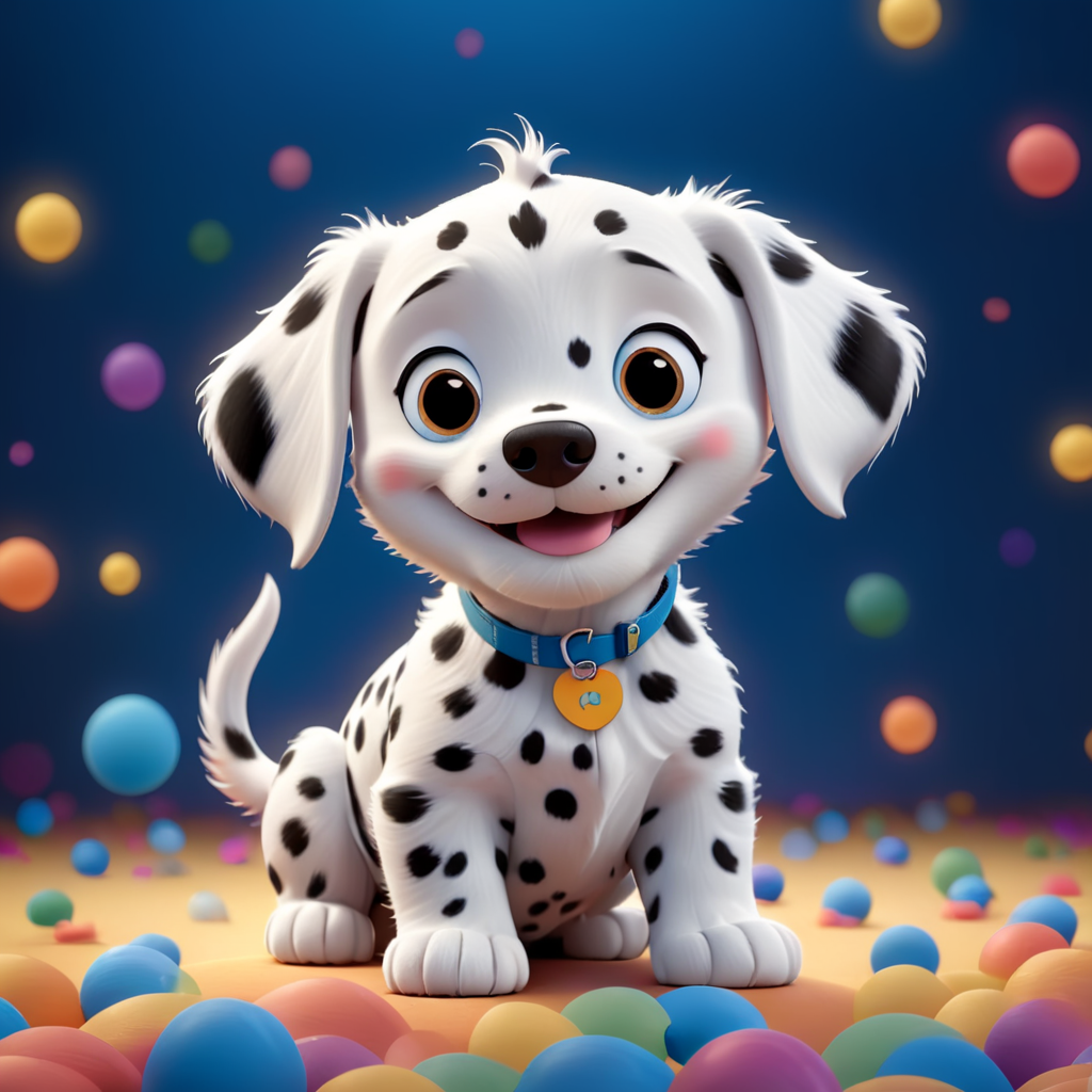 Lumenor AI Image Generation - happy puppy dalmatian dog like in pixar ...