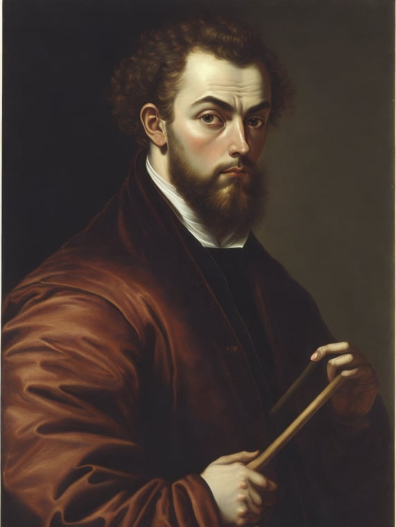 Premium Free ai Images | self portrait by jacopo tintoretto