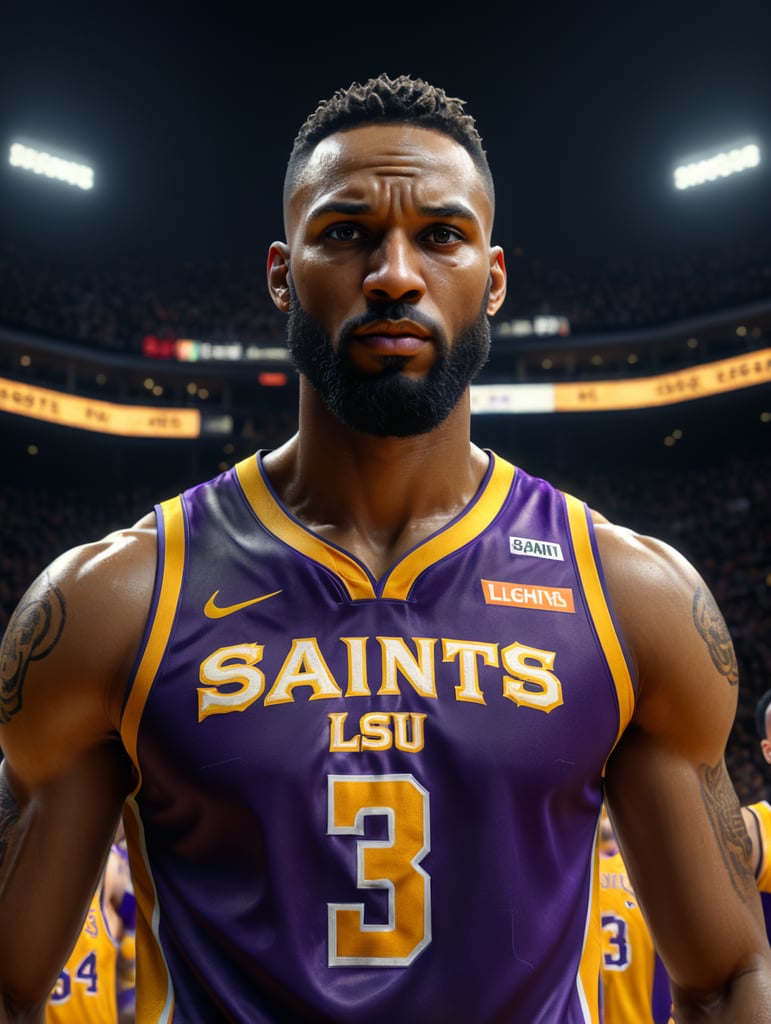 Premium Free ai Images | saints and lsu basketball jersey