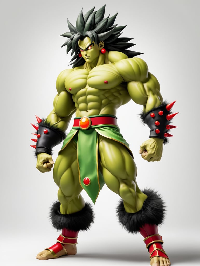 Premium Free ai Images | fullbody of broly dragonball art style for ...