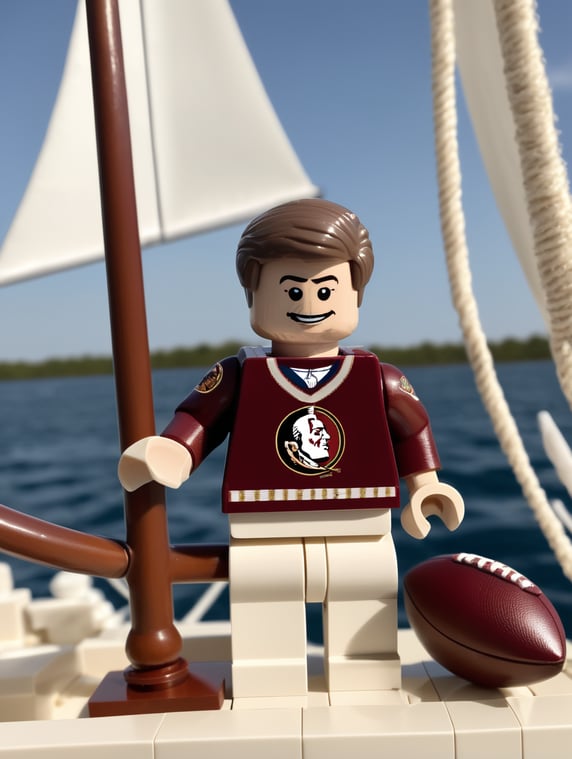 Premium Free ai Images | lego jfk wearing florida state seminoles ...