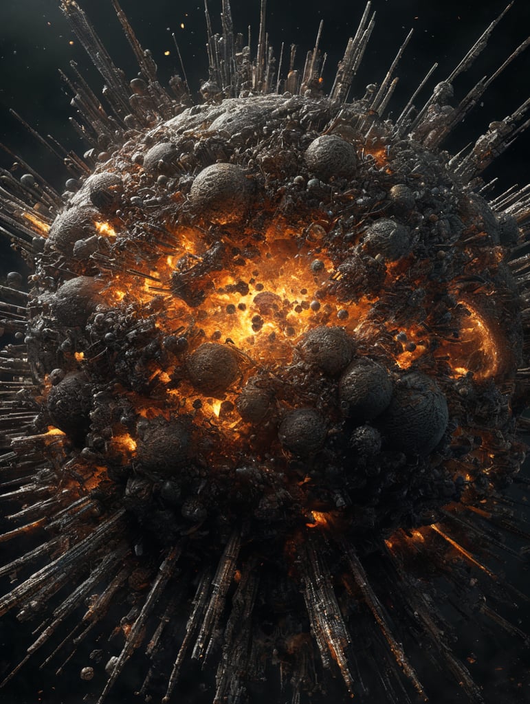 Premium Free ai Images | molecules exploding