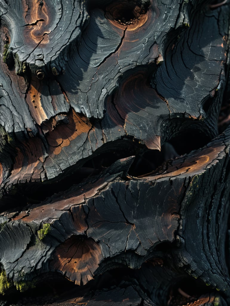 Premium Free ai Images | dark black tree bark texture pattern ...