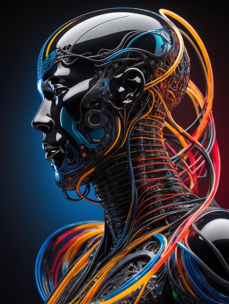 Premium Free ai Images | iseneld + abstract biomechanic humanoid ...