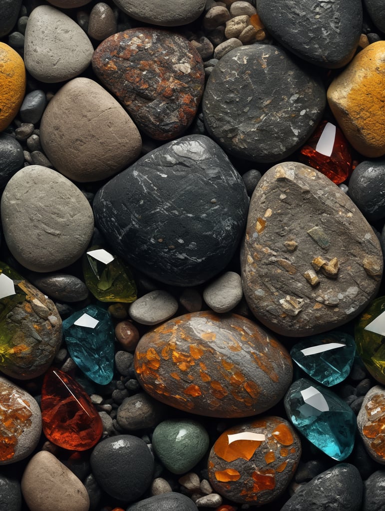 Premium Free ai Images | abstract wallpaper mixing rocks and glass ...