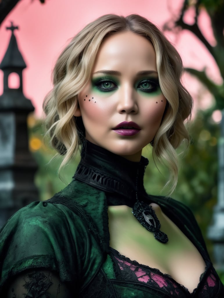 Premium Free ai Images | portrait of jennifer lawrence in sinister ...
