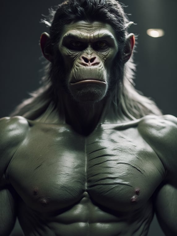 Premium Free ai Images | hulk monkey man