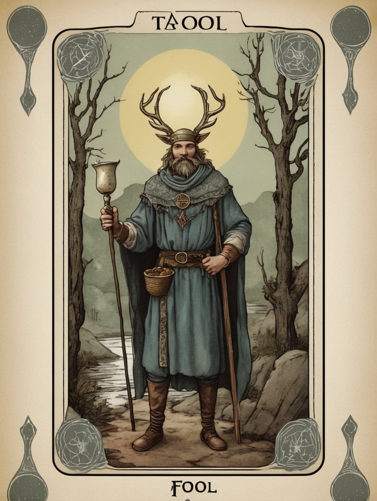 Premium Free ai Images | tarot card the fool rustic fantasy traditional ...