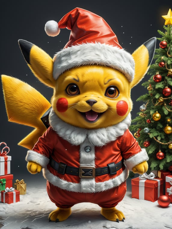 Premium Free ai Images | digital graphic design funny pikachu costume ...