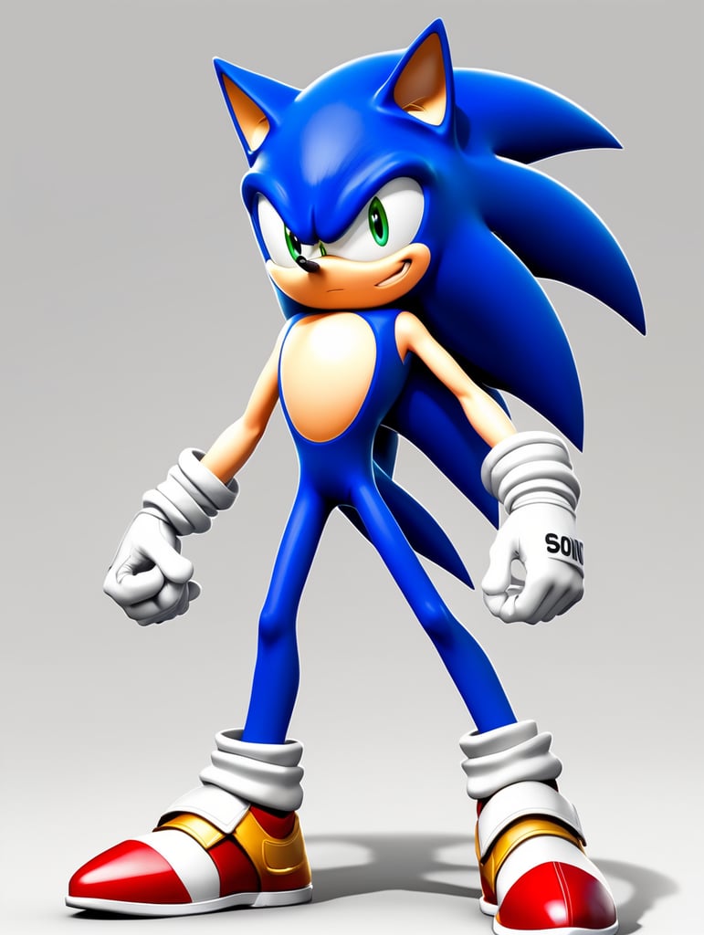 Premium Free ai Images | sonic super full body character art anime style
