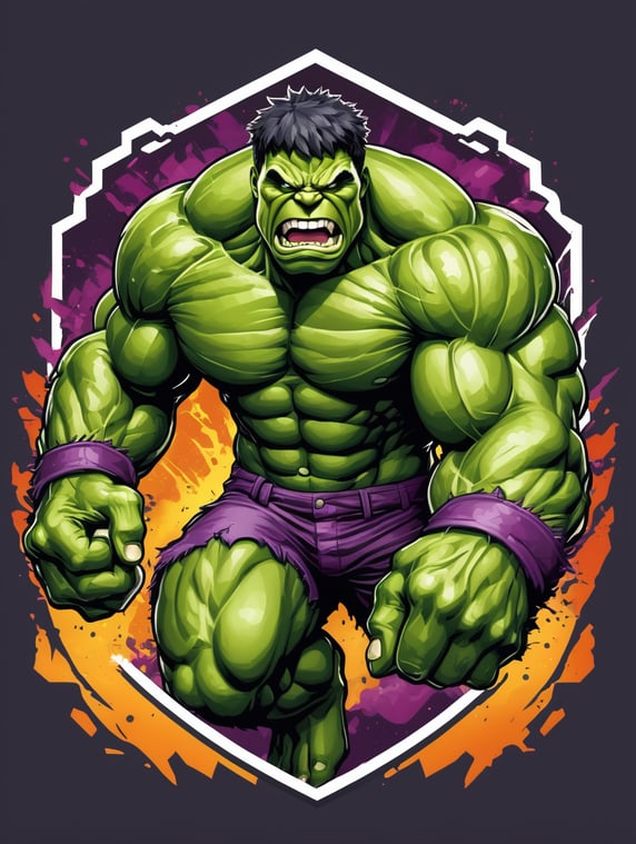 Premium Free ai Images | vector hulk smash mascot logo gaming bright ...