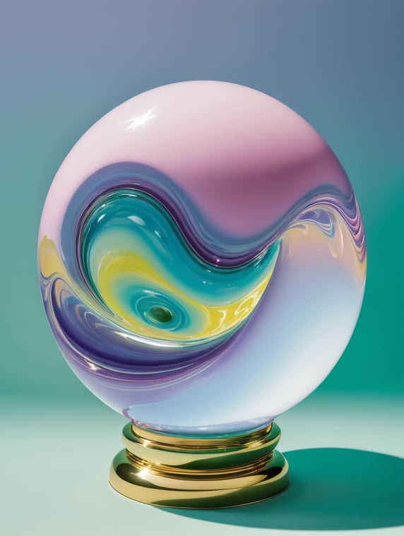 Premium Free ai Images | singular object floating in mid air trippy ...