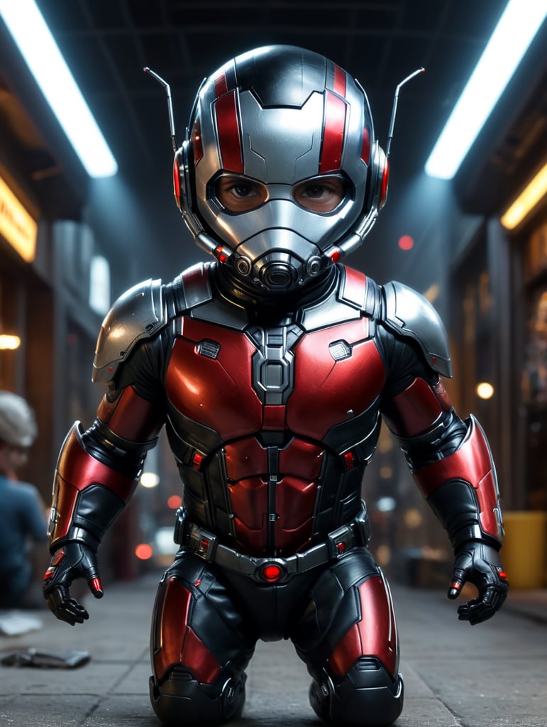 Premium Free ai Images | baby version of ant man marvel with black hair ...