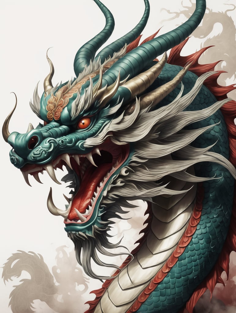 Premium Free ai Images | chinese dragon in colours