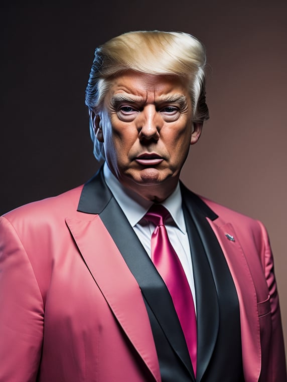 Premium Free ai Images | donald trump in pink suit