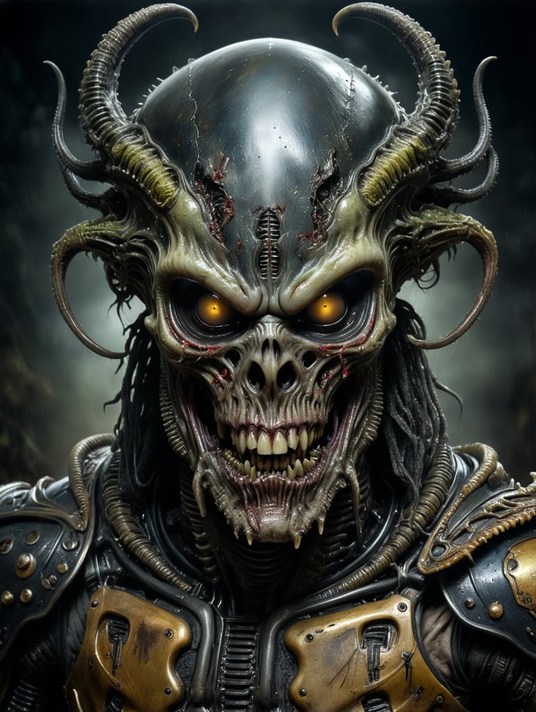Premium Free ai Images | hyper realistic of zombie xenomorph warrior ...