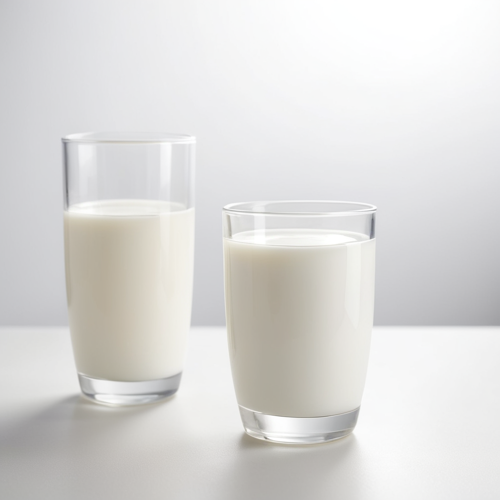 Premium Free ai Images | mockup of glass of milk