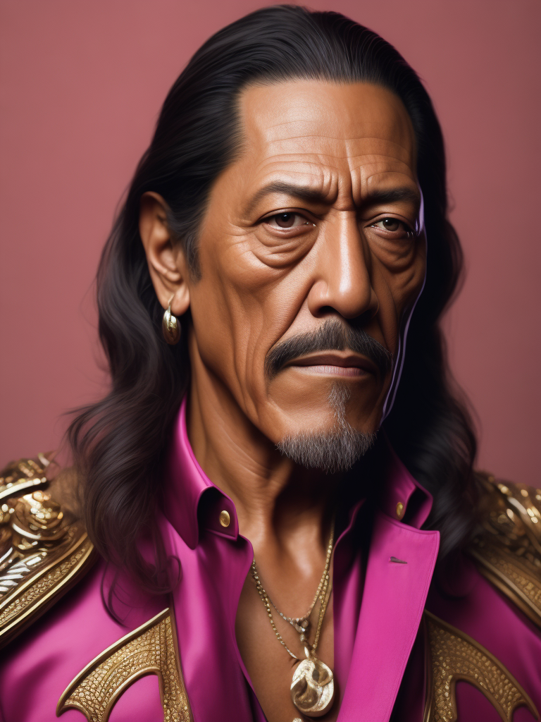 Premium Free ai Images | danny trejo in pink barbie clothes