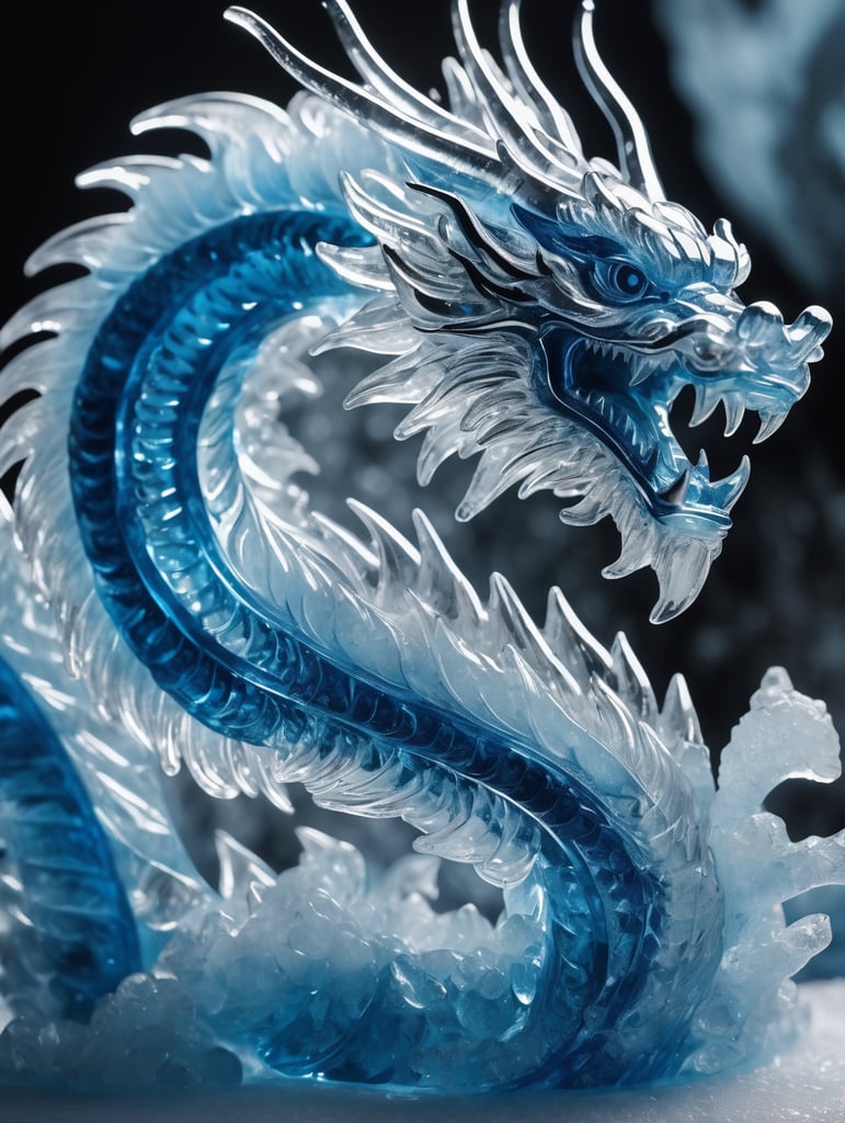 Premium Free ai Images | highly detailed shot of an blueish ice ...