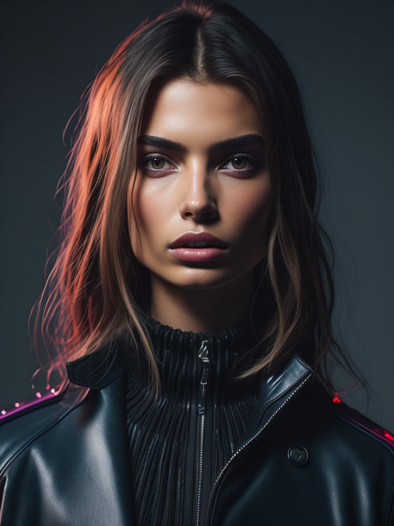 Lumenor AI Image Generation - emily ratajkowski wearing cyberpunk ...