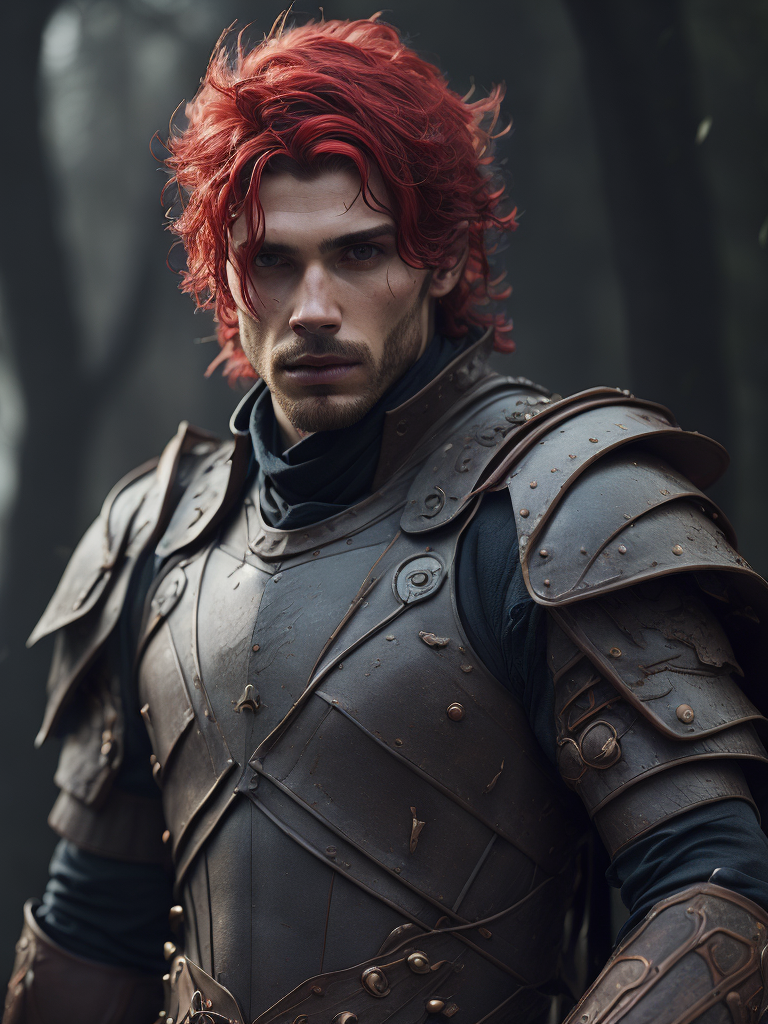 Lumenor AI Image Generation - warrior red head man