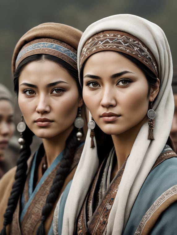 Premium Free ai Images | realistic turkic women