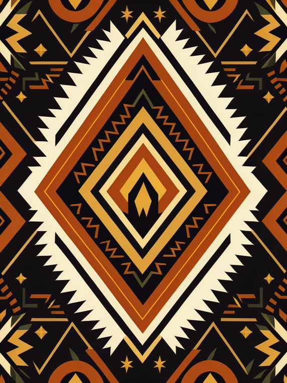 Premium Free ai Images | native american pattern flat