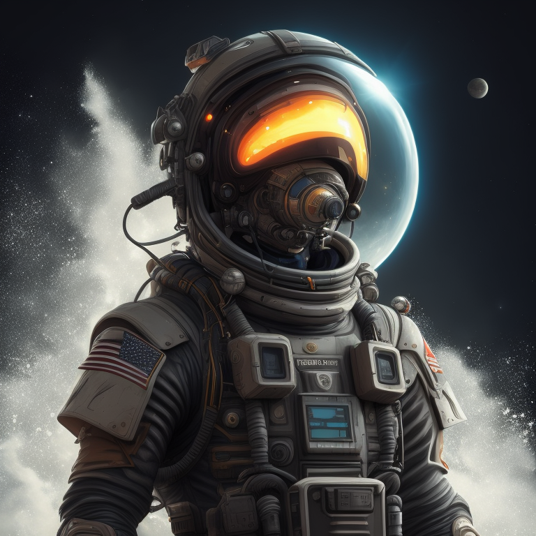 Lumenor AI Image Generation - cyberwave drawing of an astronaut an ...