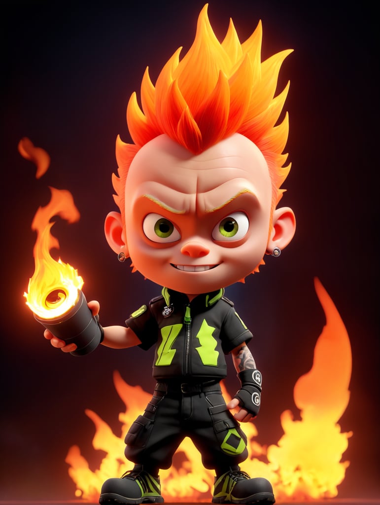 Premium Free ai Images | keith flint the prodigy fire starter