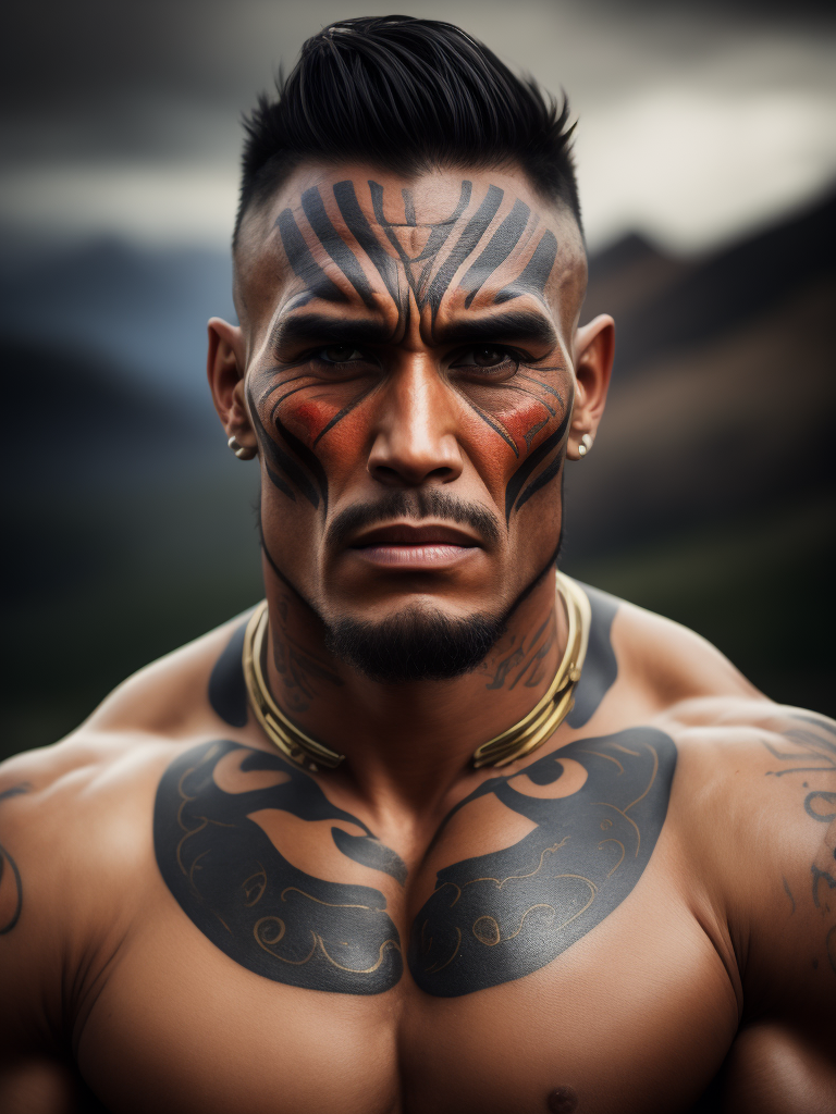 Lumenor AI Image Generation - portrait of powerful muscular new zealand ...