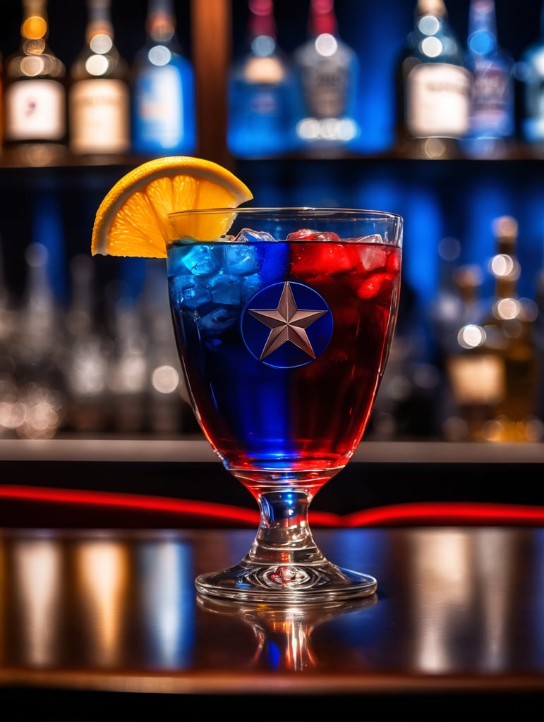 Premium Free ai Images | red and blue like captain america drink ...