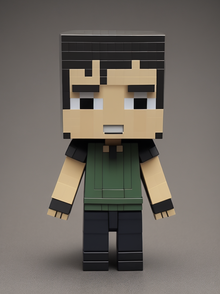 Premium Free ai Images | portrait of minecraft funko pop plastic toy