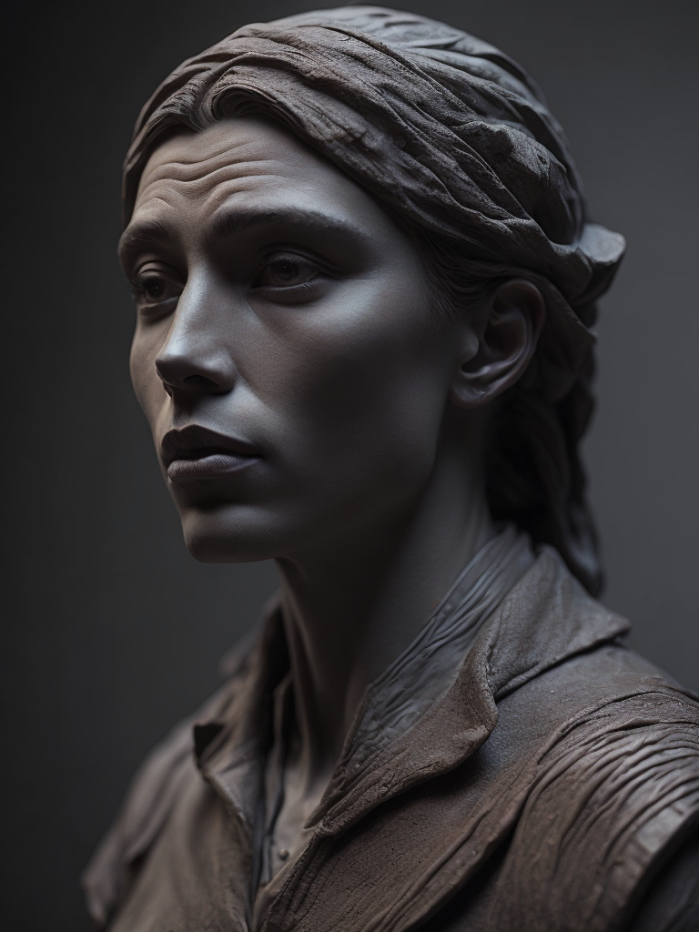 Lumenor AI Image Generation - clay human sculpture