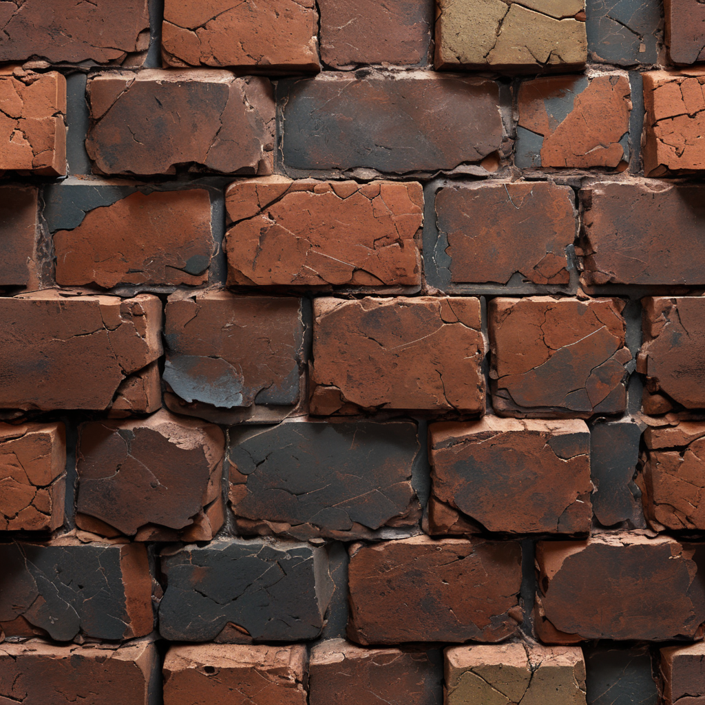 Premium Free ai Images | cracked brown brick texture seamless