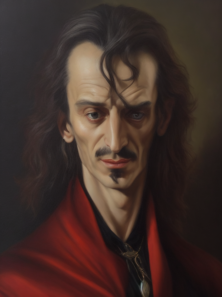 Lumenor AI Image Generation - portrait of vlad dracula oil canvas
