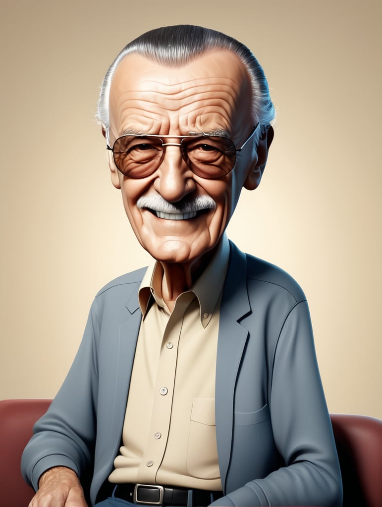Premium Free ai Images | stan lee cartoon