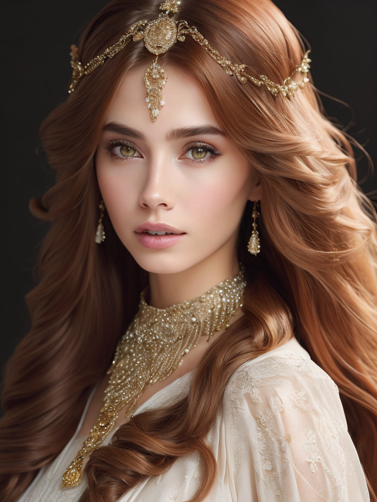Premium Free ai Images | beautiful portrait of an attractive princess ...