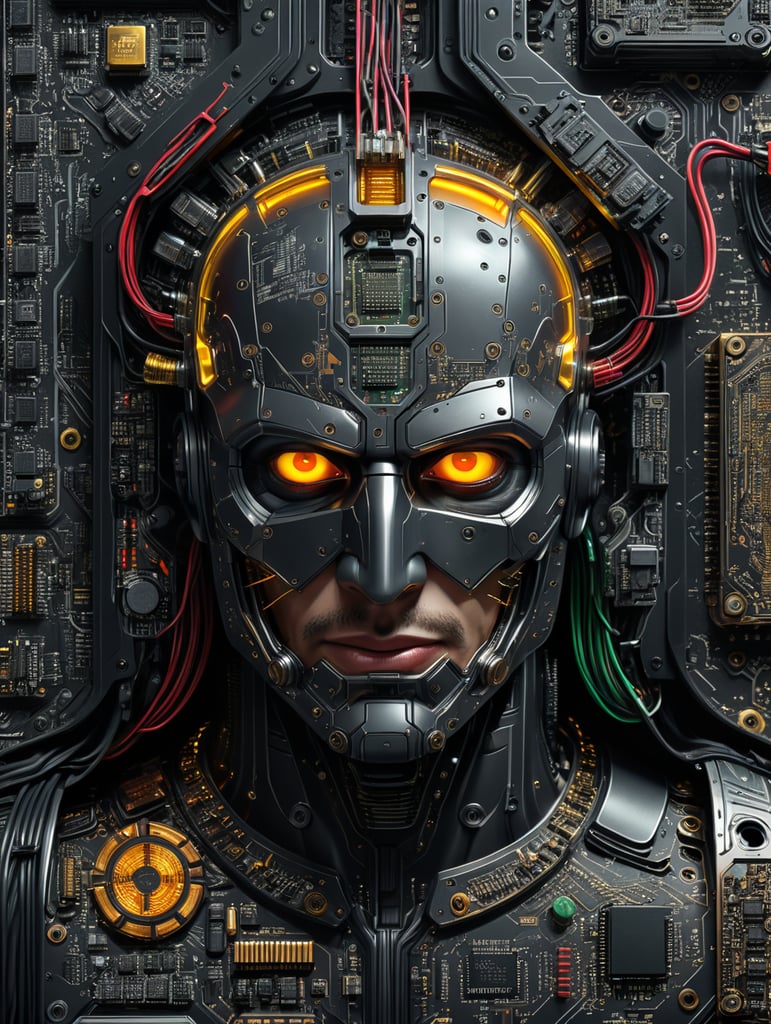 Premium Free ai Images | comic book interpretation of tech circuit ...