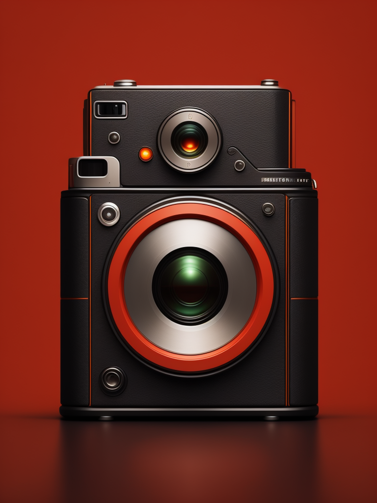 Premium Free ai Images | red background side view product photography ...