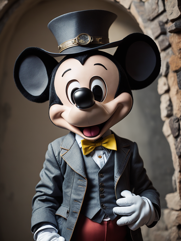 Lumenor AI Image Generation - portrait of mickey mouse in steampunk ...