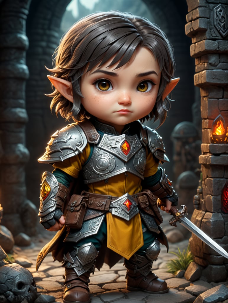Premium Free ai Images | cute rogue character dungeon and dragons chibi ...