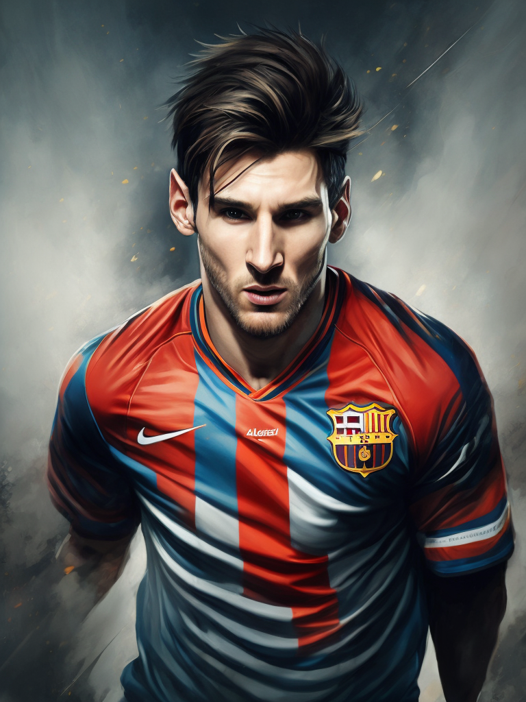 Lumenor AI Image Generation - the year old lionel messi with the blue ...