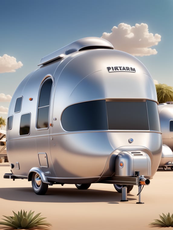 Premium Free ai Images | futuristic airstream trailer