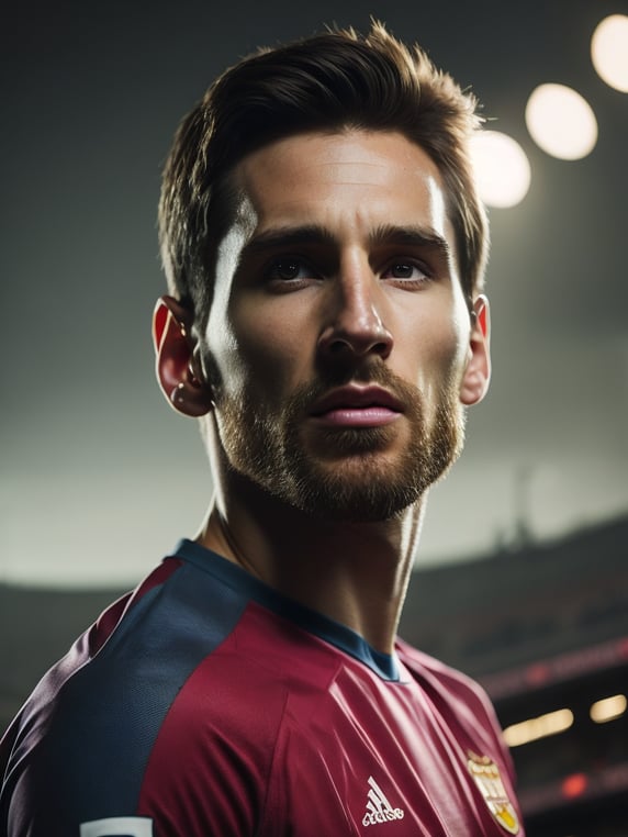 Premium Free ai Images | lionel messi wearing liverpool football jersey