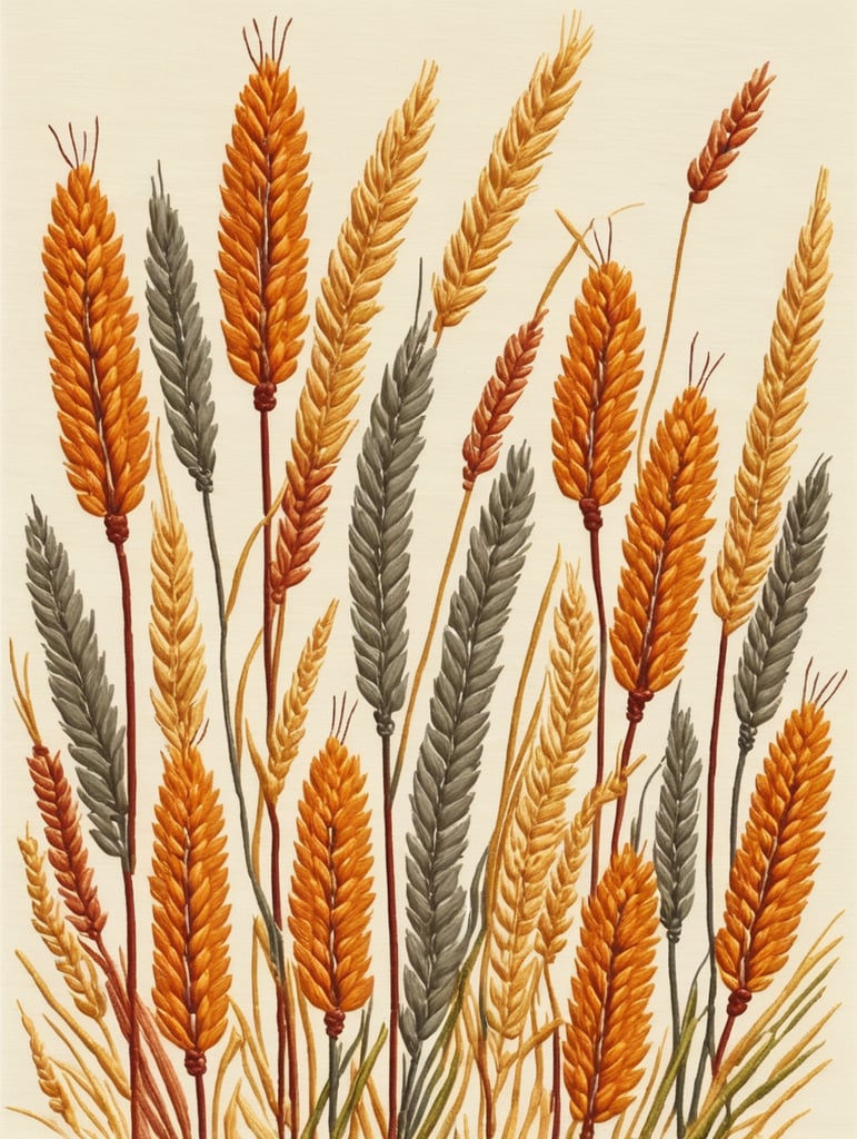 Premium Free ai Images | multe flori in culorile toamnei dar spicele ...