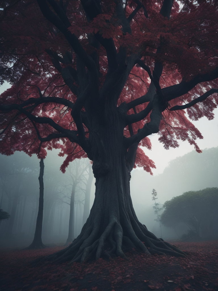 Lumenor AI Image Generation - magical tree with multi colored leaves ...