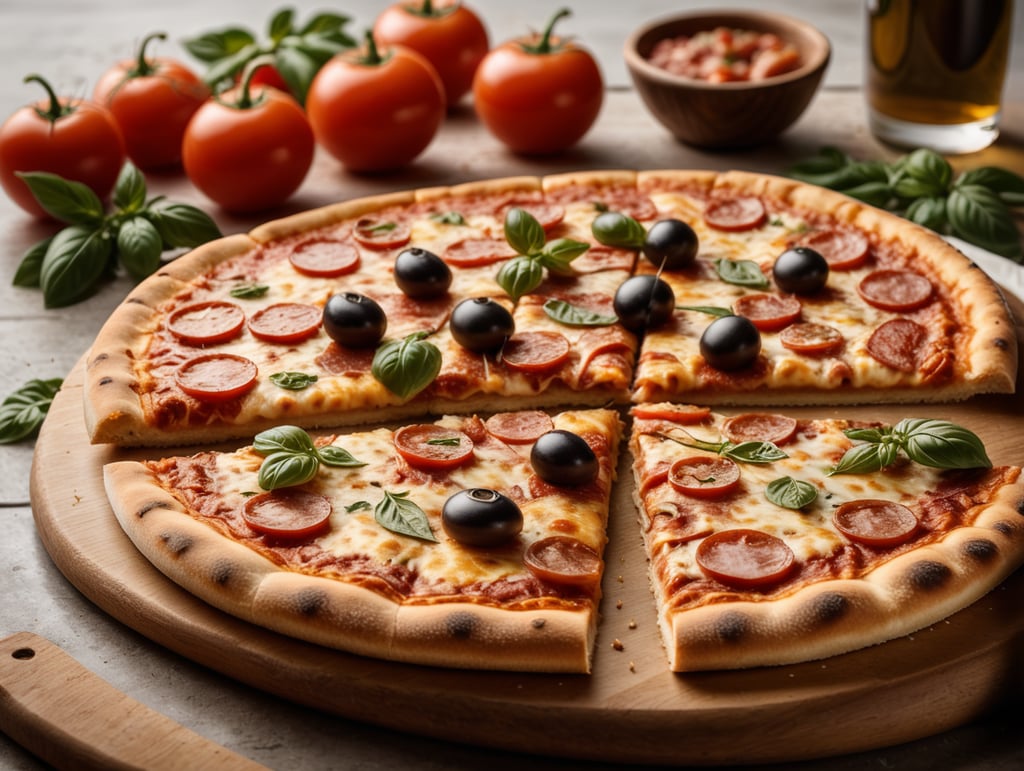 Premium Free ai Images | food photography of italian pizza beauty ...
