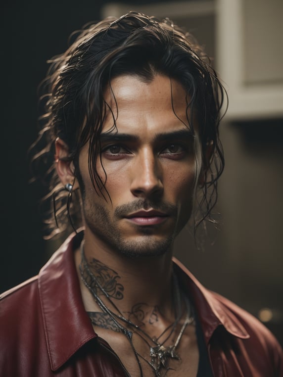 Premium Free ai Images | portrait of handsome indigenous male gang ...