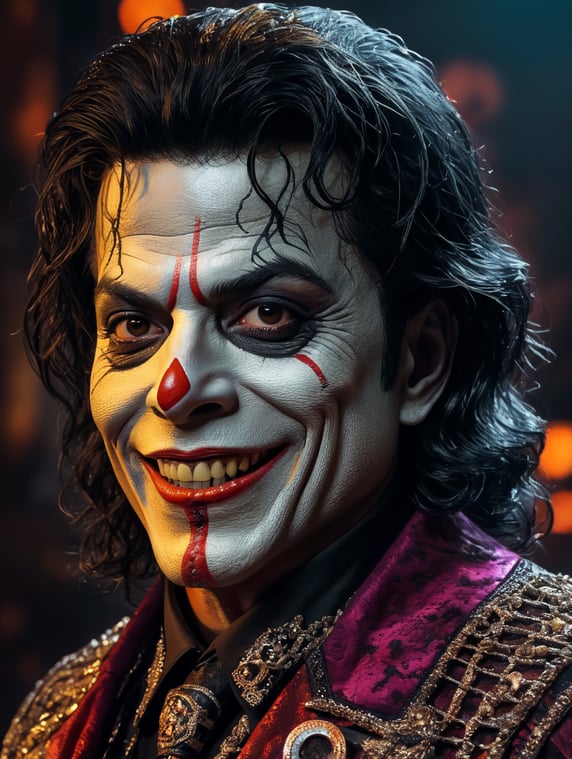 Premium Free ai Images | old michael jackson as creepy evil character ...