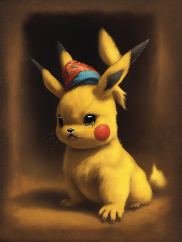Lumenor AI Image Generation - portrait of pikachu style of rembrandt ...